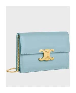 Celine Triomphe Clutch In Shiny Calfskin