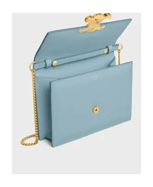 Celine Triomphe Clutch In Shiny Calfskin
