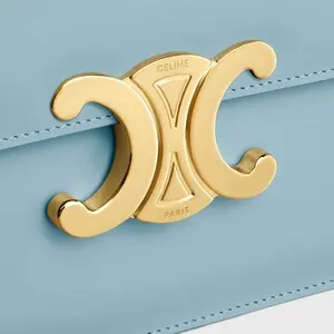 Celine Triomphe Clutch In Shiny Calfskin