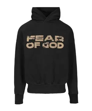 Fear Of God Logo Printed Hoodie