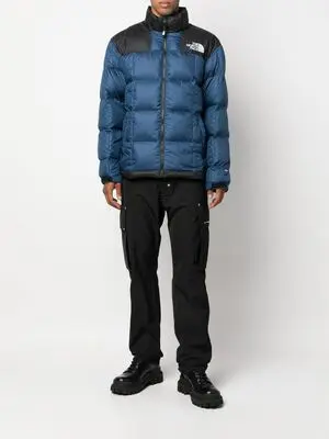 The North Face High Collar Long Sleeved Down Jacket - Blue