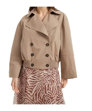 Brunello Cucinelli Panama Cropped Pea Coat