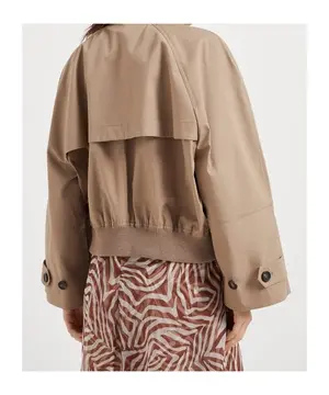 Brunello Cucinelli Panama Cropped Pea Coat