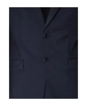 Prada Single Breasted Wool And Mohair Suit - Blue