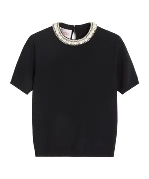 Valentino Garavani Embellished T-shirts For Women