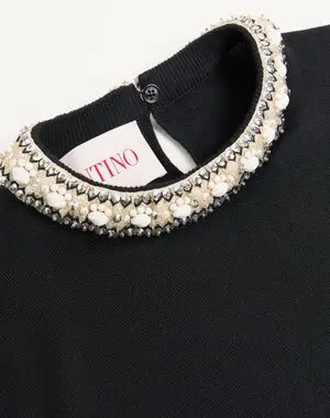 Valentino Garavani Embellished Crewneck Knitted Top