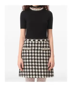 Valentino Garavani Embellished Crewneck Knitted Top