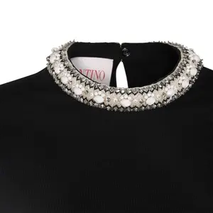 Valentino Garavani Embellished Crewneck Knitted Top
