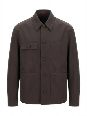 Gucci Buttoned Jacket With Pointed Collar