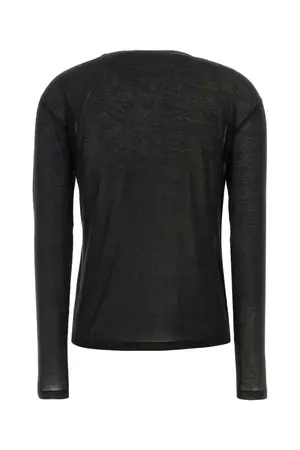 Miu Miu Logo Patch Long-sleeved T-shirt