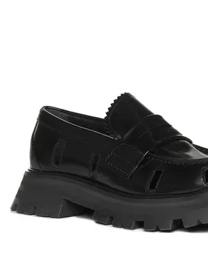 Alexander McQueen Cut-out Flat Loafers
