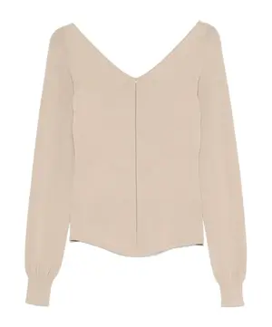 LEMAIRE V-neck Long Sleeve Top