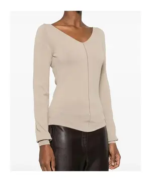 LEMAIRE V-neck Long Sleeve Top