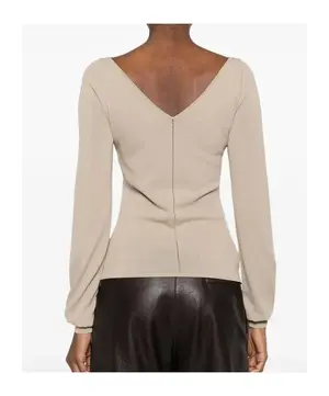 LEMAIRE V-neck Long Sleeve Top