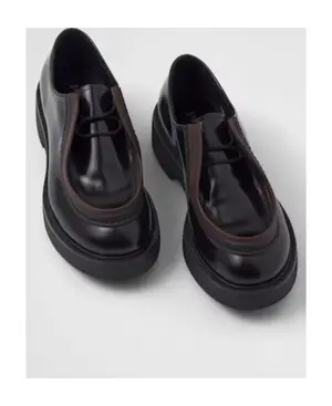 Prada Opaque Brushed Leather Lace-up
