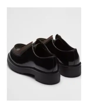 Prada Opaque Brushed Leather Lace-up