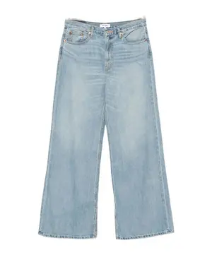 RE/DONE Light Wash Wide Leg Jeans - Blue
