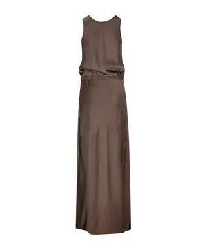 Brunello Cucinelli Sleeveless Round Neck Maxi Dress