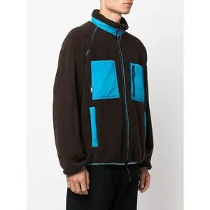 MSGM Logo Patch Zip-up Jacket - Black