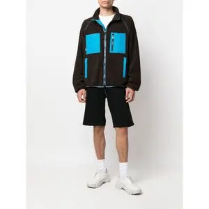 MSGM Logo Patch Zip-up Jacket - Black