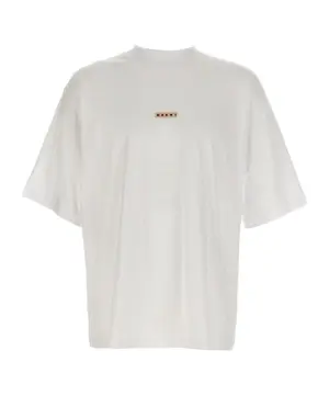 Marni Logo Patch Drop Shoulder T-shirt - White