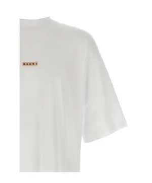 Marni Logo Patch Drop Shoulder T-shirt - White
