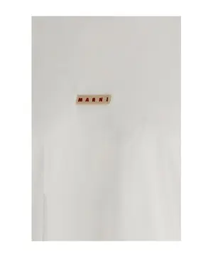 Marni Logo Patch Drop Shoulder T-shirt - White