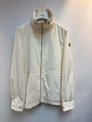 Moncler Enette Zip-up Hooded Short Parka - White