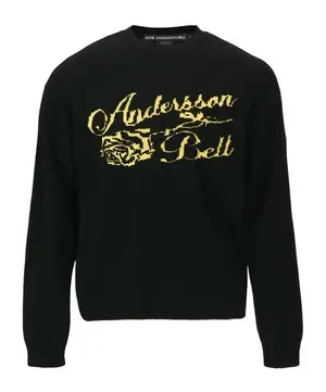 Andersson Bell Rose Jacquard Crew Neck Sweater