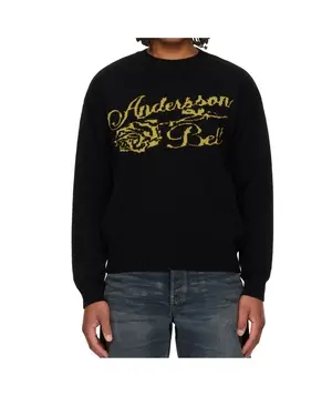 Andersson Bell Rose Jacquard Crew Neck Sweater