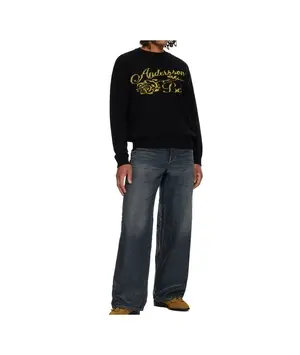 Andersson Bell Rose Jacquard Crew Neck Sweater