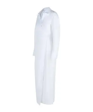 Max Mara Balzac Long-sleeved Wrap Dress - Optic White