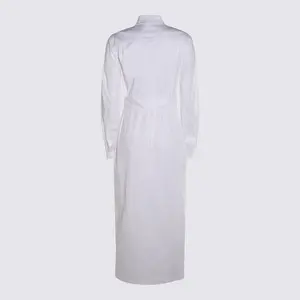 Max Mara Balzac Long-sleeved Wrap Dress - Optic White