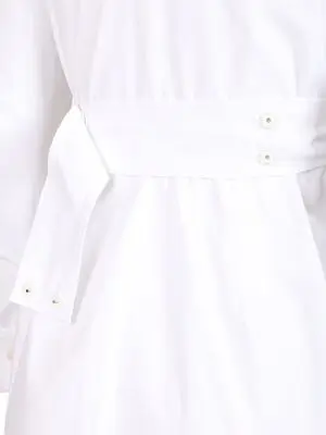 Max Mara Balzac Long-sleeved Wrap Dress - Optic White
