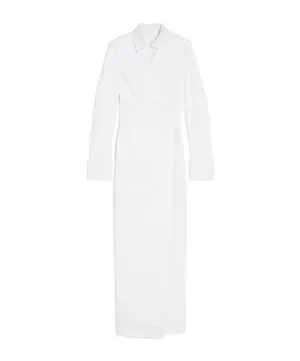 Max Mara Draped Long-sleeved Dress