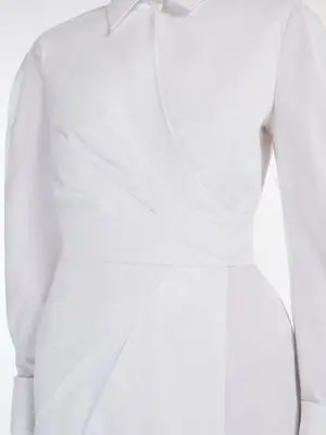 Max Mara Draped Long-sleeved Dress