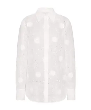 Valentino Garavani Floral Embroidered Long-sleeved Shirt