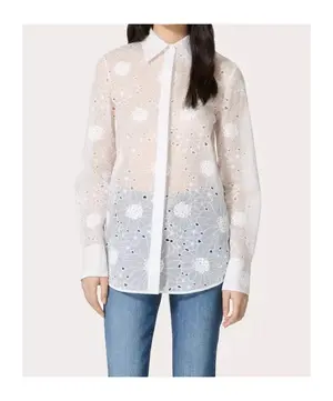 Valentino Garavani Floral Embroidered Long-sleeved Shirt