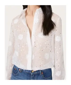 Valentino Garavani Floral Embroidered Long-sleeved Shirt
