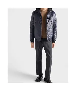 Prada Quilted Hooded Zip-up Jacket