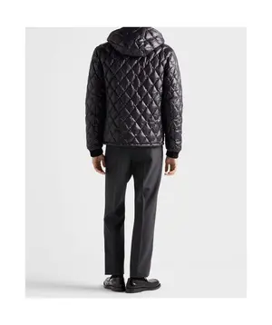Prada Quilted Hooded Zip-up Jacket