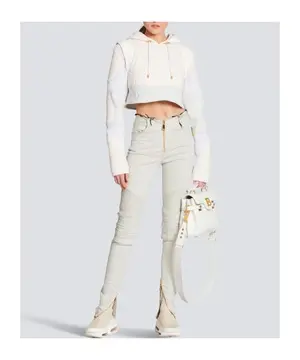Balmain Ribbed Cotton Slim-fit Jeans