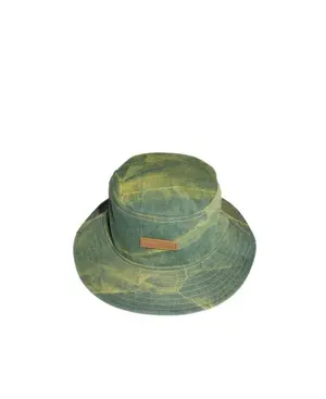 Acne Studios Acid-wash Denim Bucket Hat - Green