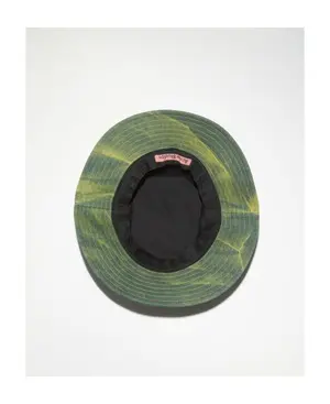 Acne Studios Acid-wash Denim Bucket Hat - Green