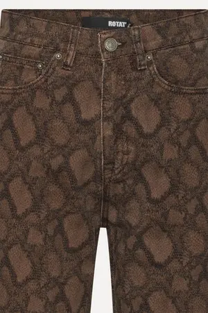 ROTATE BY BIRGER CHRISTENSEN Animal Print Straight-leg Jeans