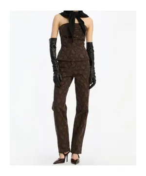 ROTATE BY BIRGER CHRISTENSEN Animal Print Straight-leg Jeans