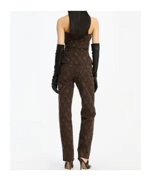 ROTATE BY BIRGER CHRISTENSEN Animal Print Straight-leg Jeans