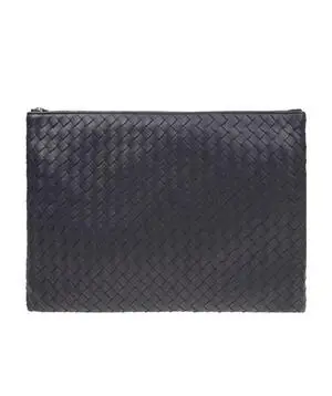 Bottega Veneta Intrecciato Leather Wash Bag - Blue