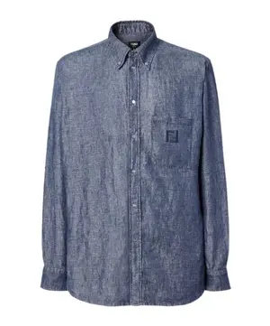 Fendi Ff Embroidered Comfort Fit Shirt