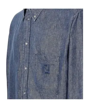 Fendi Ff Embroidered Comfort Fit Shirt